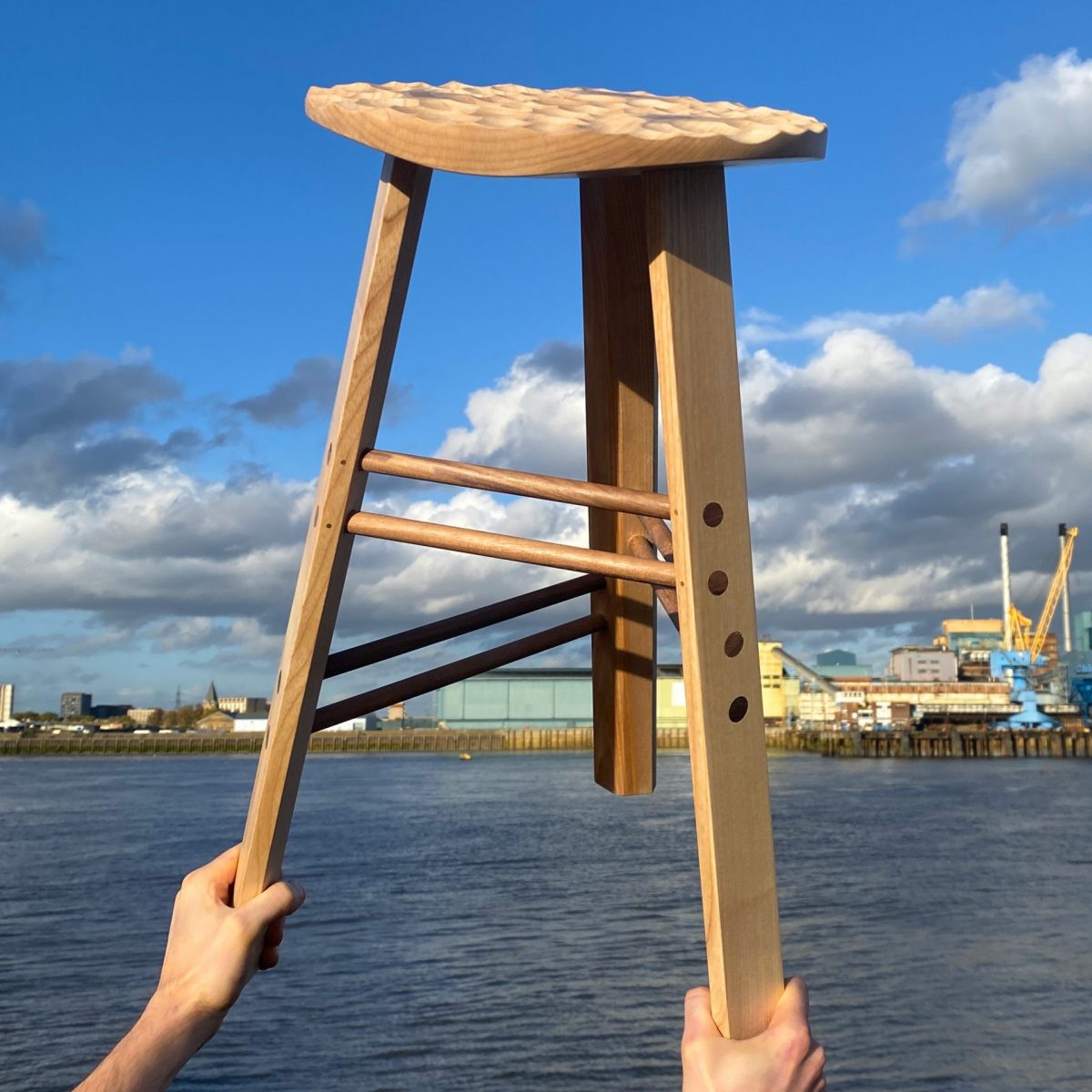 Textured Cable Shop Stool - High - Shop - Jan Hendzel Studio